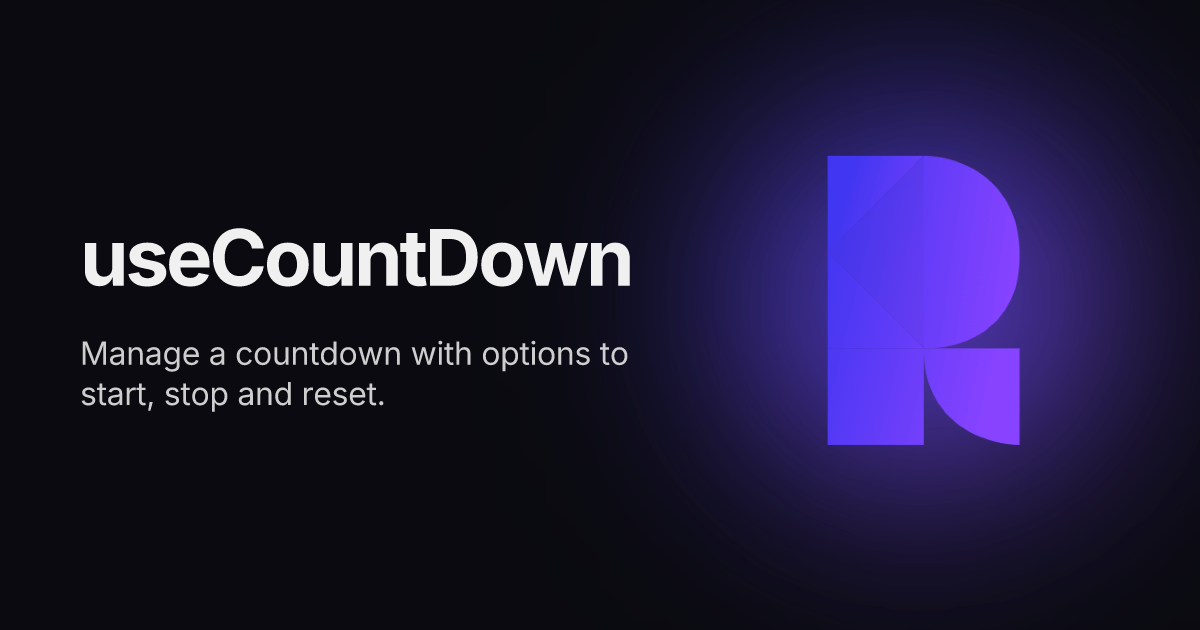 useCountDown React Hook – Raddix useCountDown React Hook – Raddix